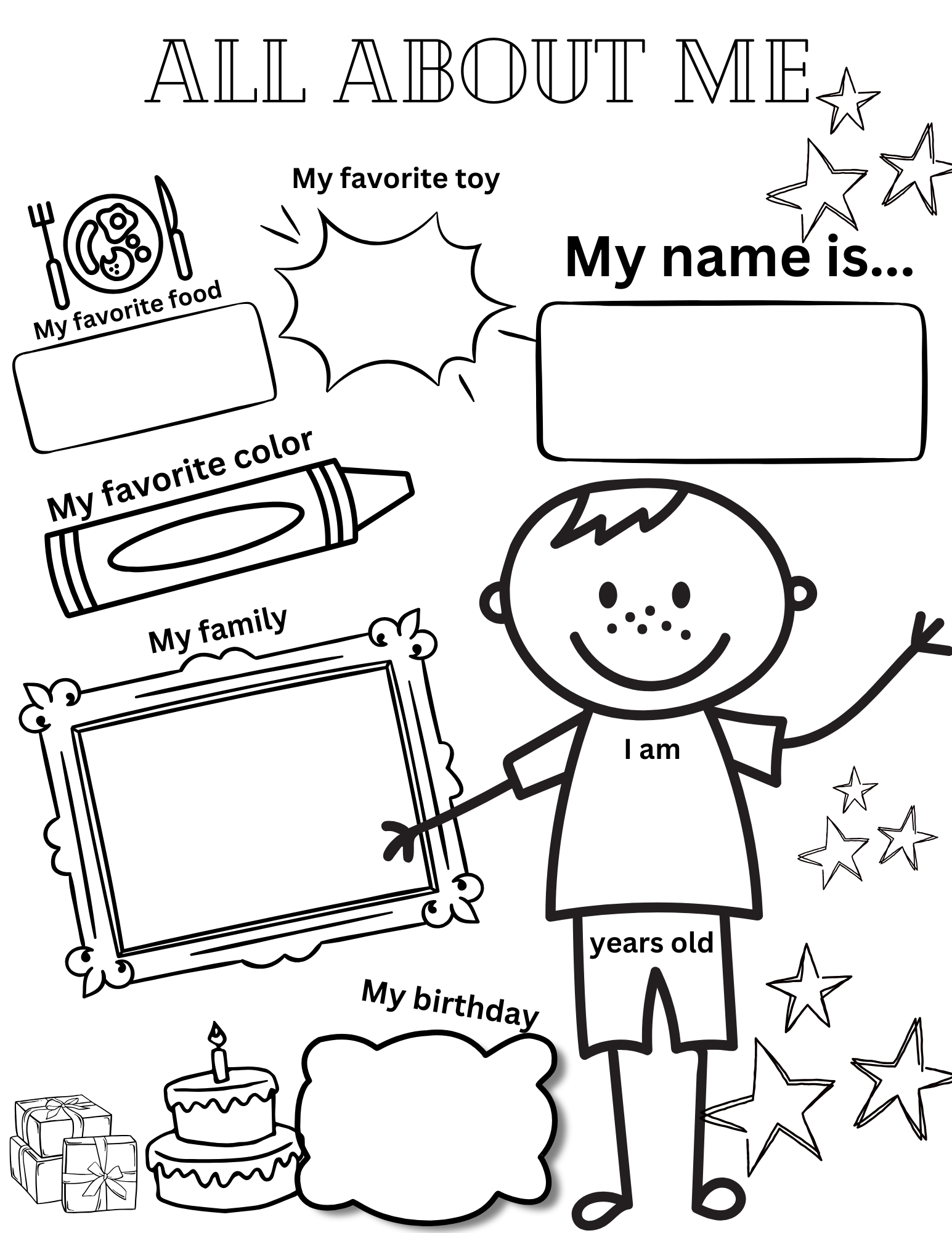 All About Me ~ Boys – My Store